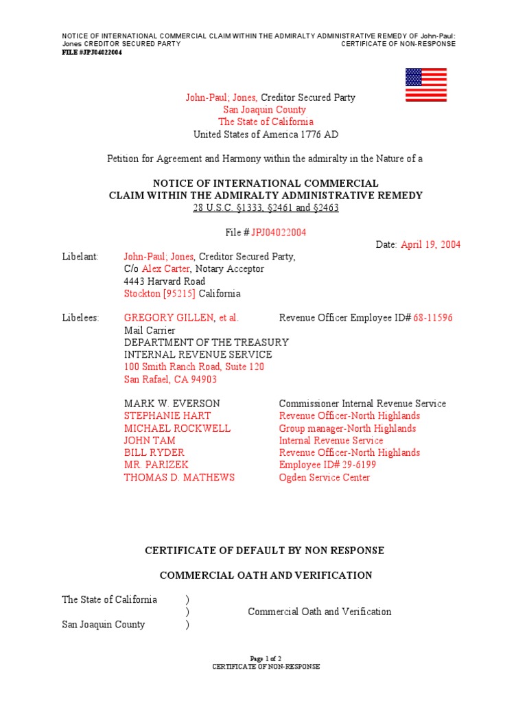 4 Certificate Non Response | PDF