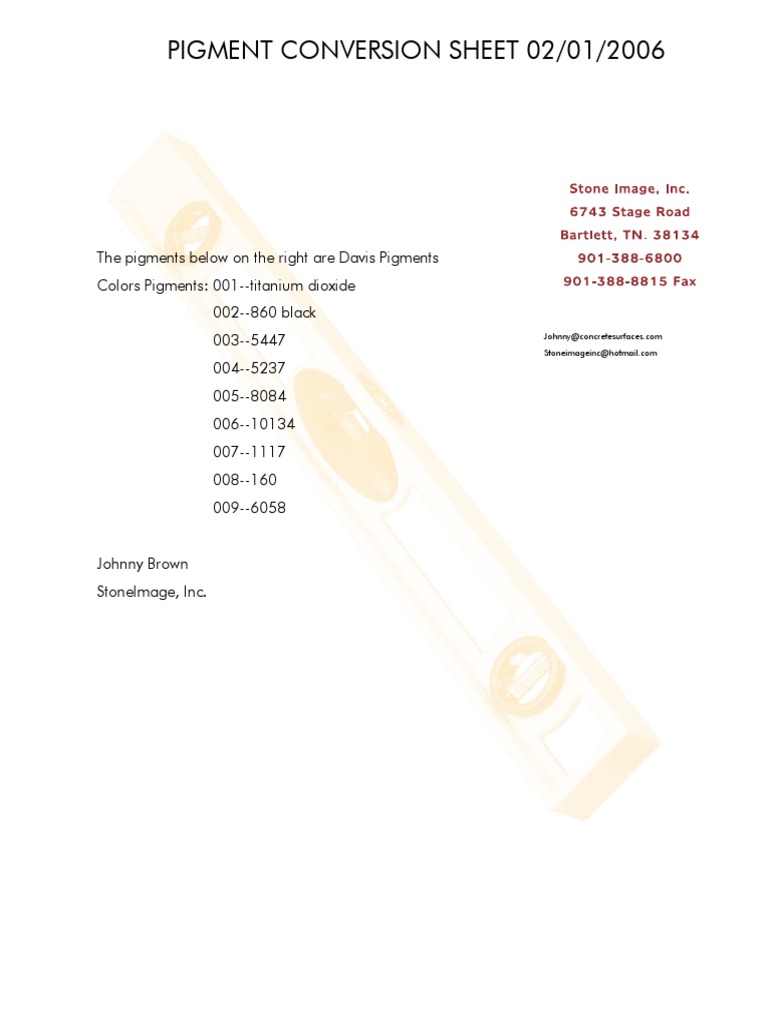 Pigment Conversion | PDF