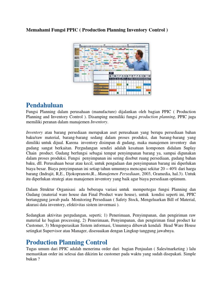 Memahami Fungsi PPIC | PDF | Bisnis