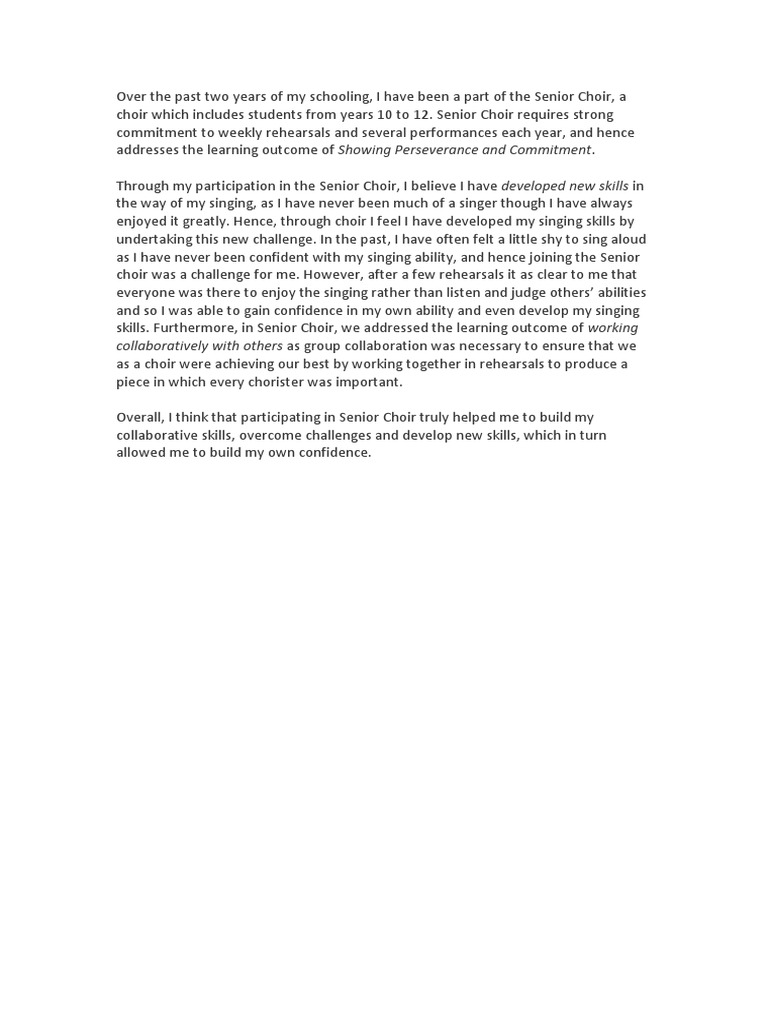 Choir Reflection | PDF