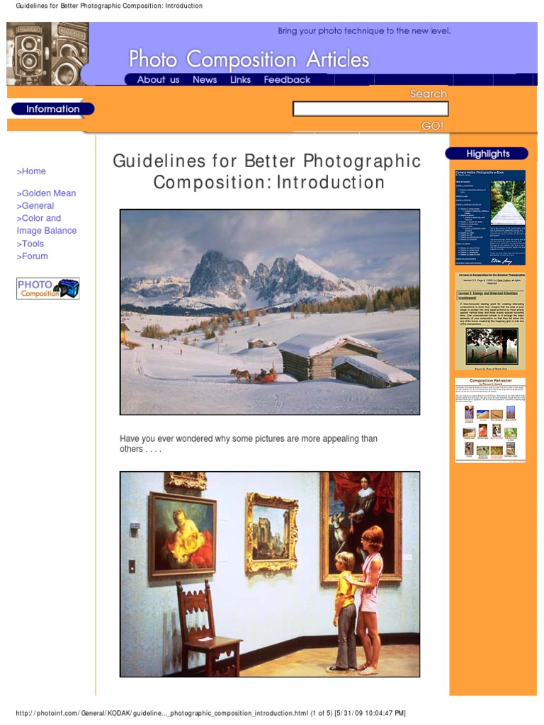 Composition Guidelines | PDF | Composition (Visual Arts) | Optics