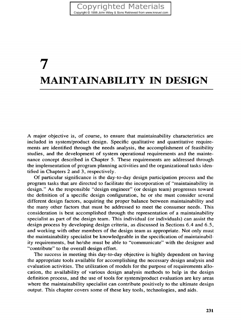 Incorporating Maintainability Through Design Analysis and Evaluation ...