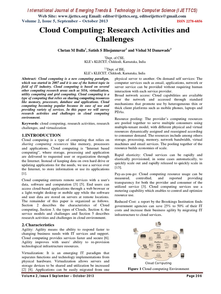 Cloud Computing: Research Activities and Challenges | Download Free PDF ...