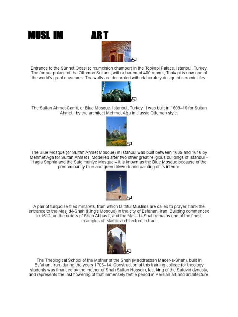 Islamic Architecture Highlights | PDF | Mosque | Religion And Belief