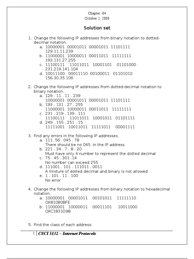Chapter 4 | PDF | Ip Address | Internet Standards