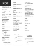 Class 9 NCERT Polynomial Formulas | PDF