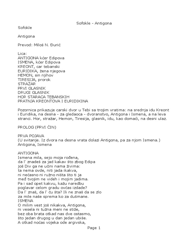 Sofokle - Antigona