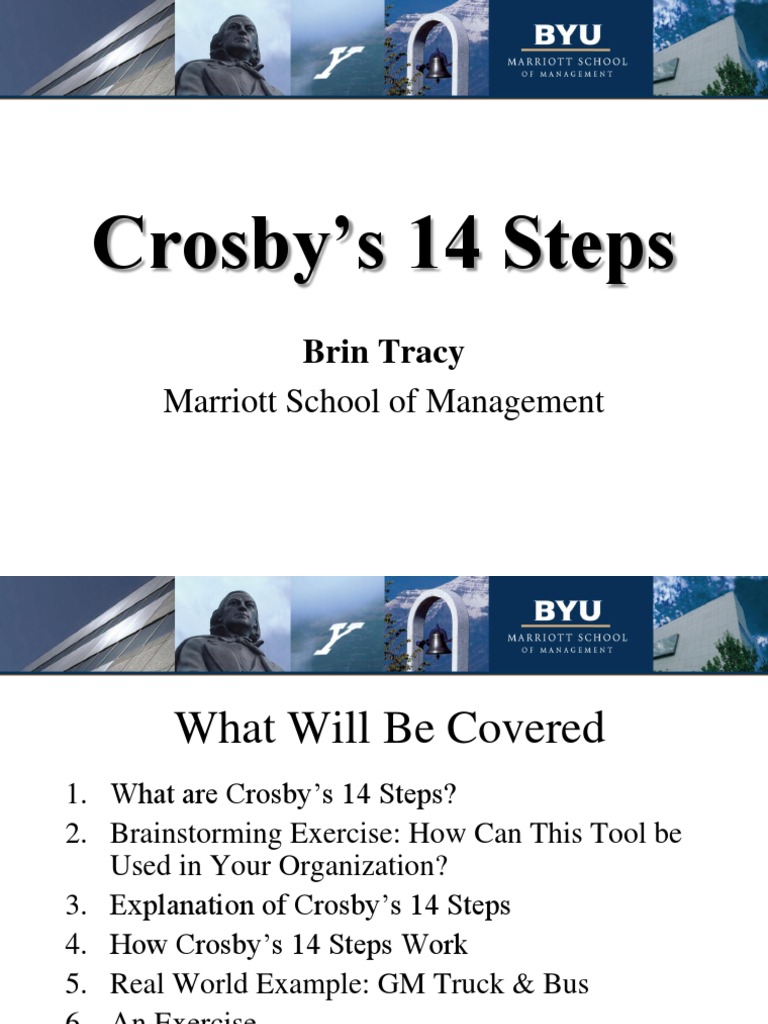 Crosby's 14 Steps | PDF | Goal | Quality (Business)