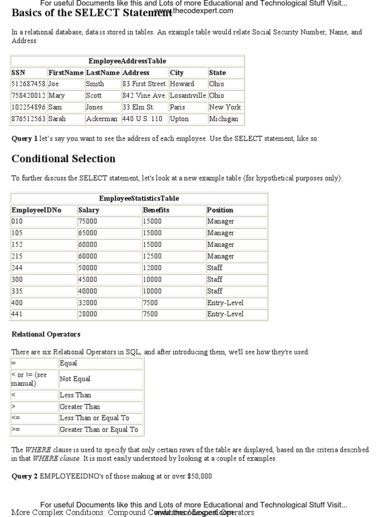 SQL Commands | PDF | Sql | Relational Database SQL Commands | PDF | Sql | Relational Database