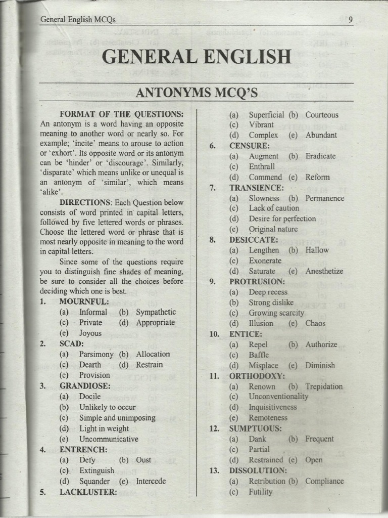 English - NTS Test | PDF