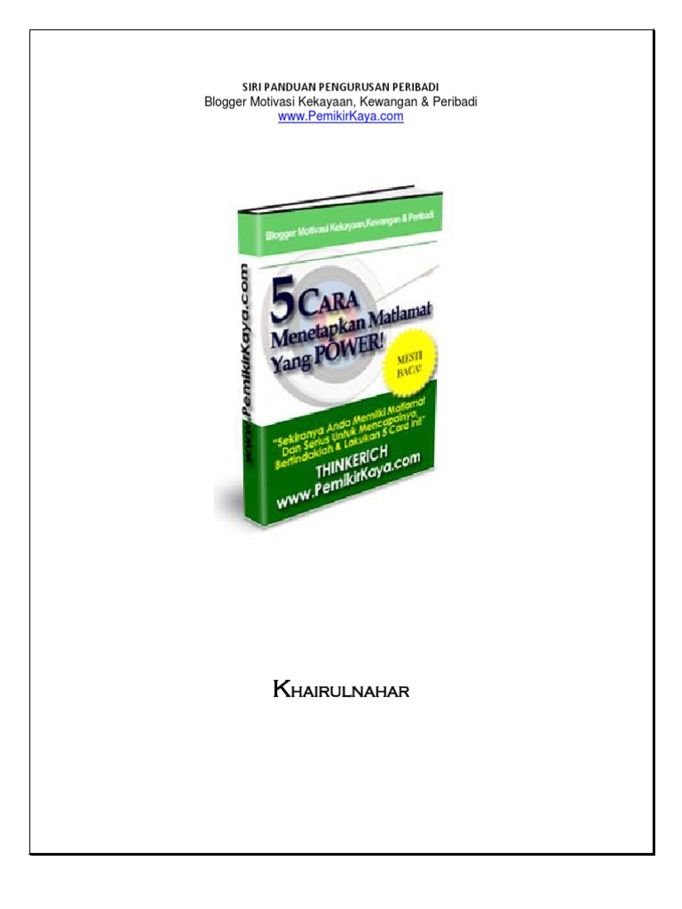 5 Cara Matlamat POWER | PDF