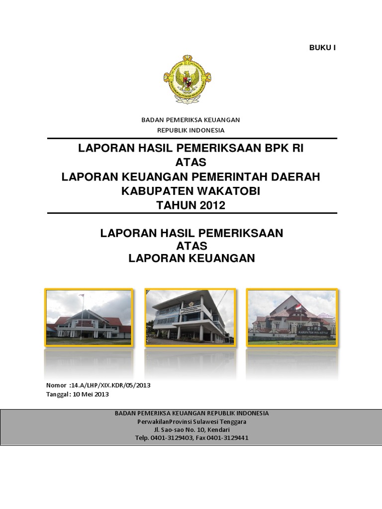 LHP LKPD Wakatobi TA 2012 (Buku I) | PDF