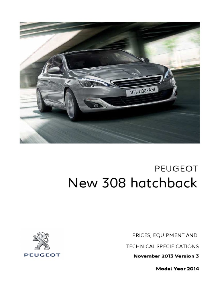 Peugeot 308 Specifications Brochure Pdf Pdf Fuel Economy In