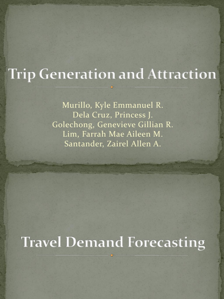 Ce123-Trip Generation and Attraction (Final) | PDF | Equations | Regression Analysis