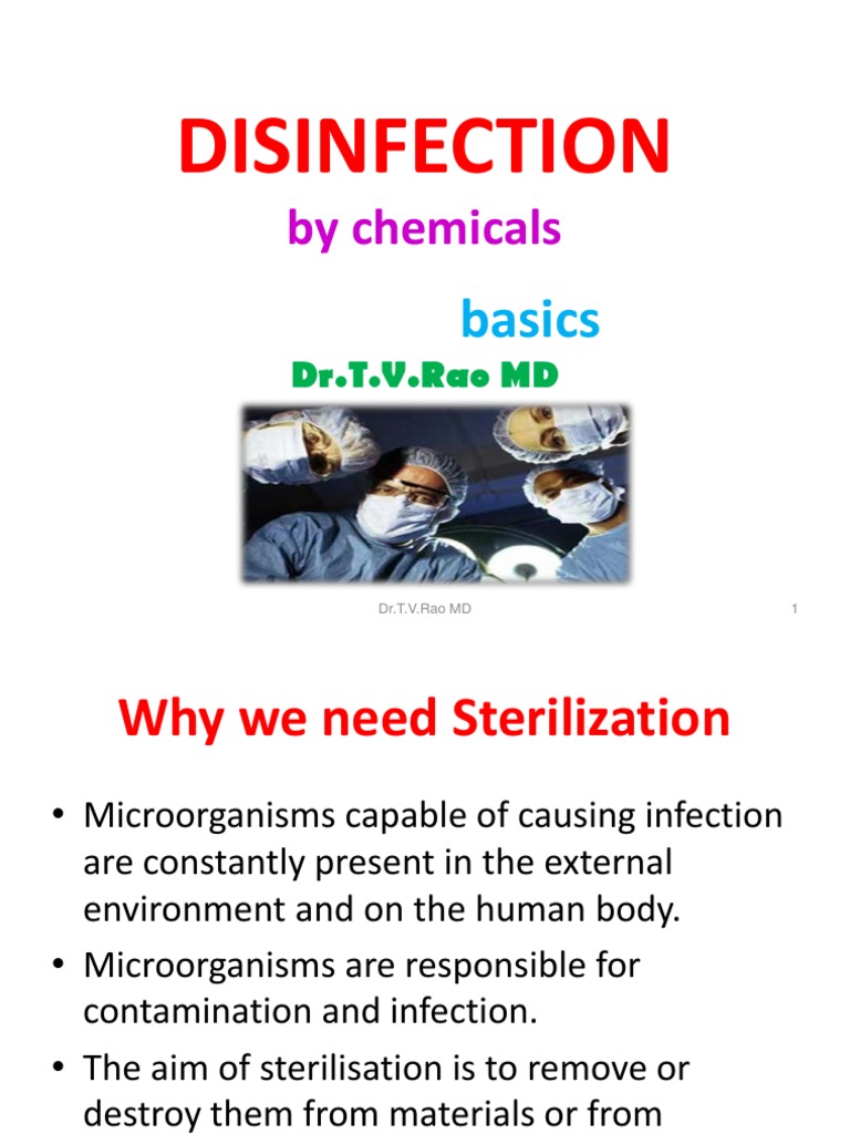 Disinfection by Chemicals Basics | PDF | Disinfectant | Sterilization (Microbiology)