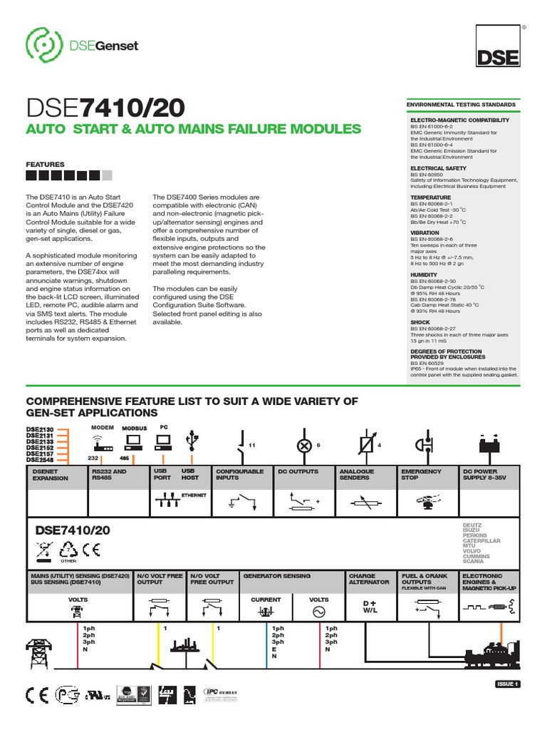 Dse 74107420 Data Sheet | PDF | Alternating Current | Computer Monitor