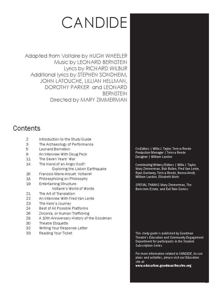 Candide Study Guide | PDF | Prussia | Kingdom Of Prussia