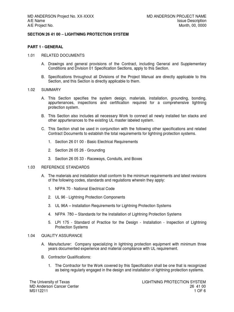 Lightning Protection System | PDF | Specification (Technical Standard ...