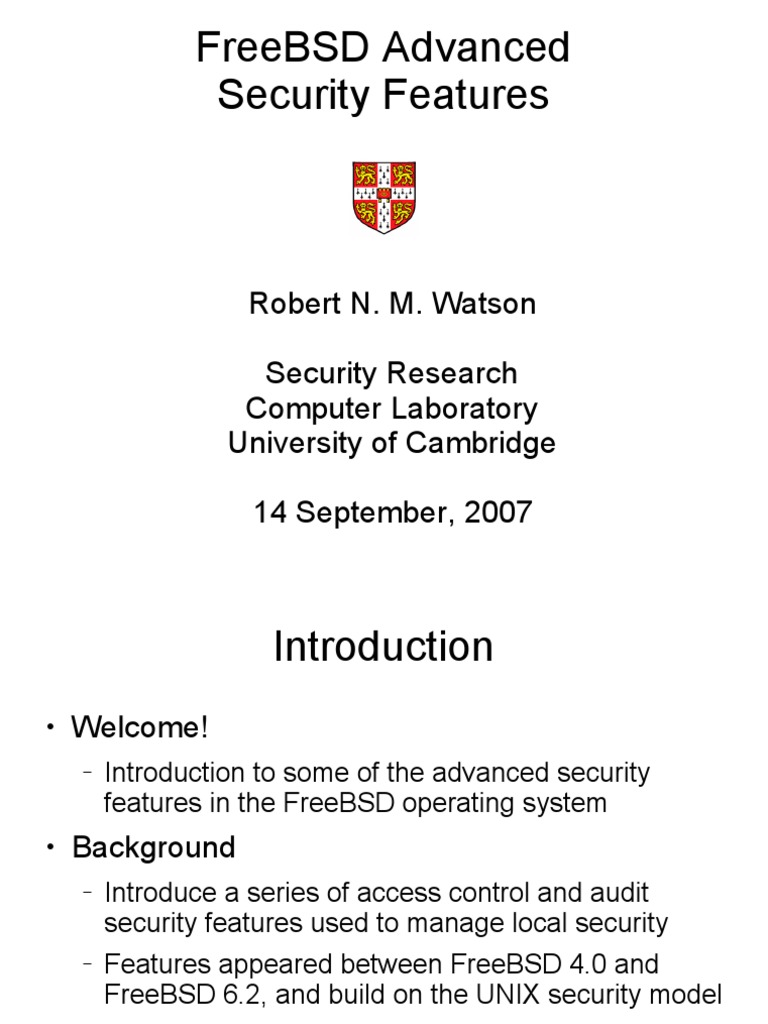 Freebsd Advanced Security Features | PDF | Kernel (Operating System ...