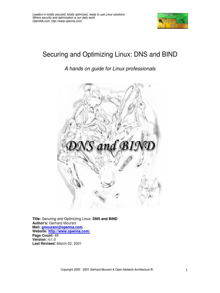Securing Optimizing Linux DNS BIND Rc1.0 | PDF | Directories | Computer Data
