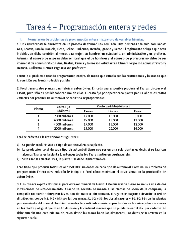 Tarea 4 - Modulo 4 | PDF | Programación lineal | Science