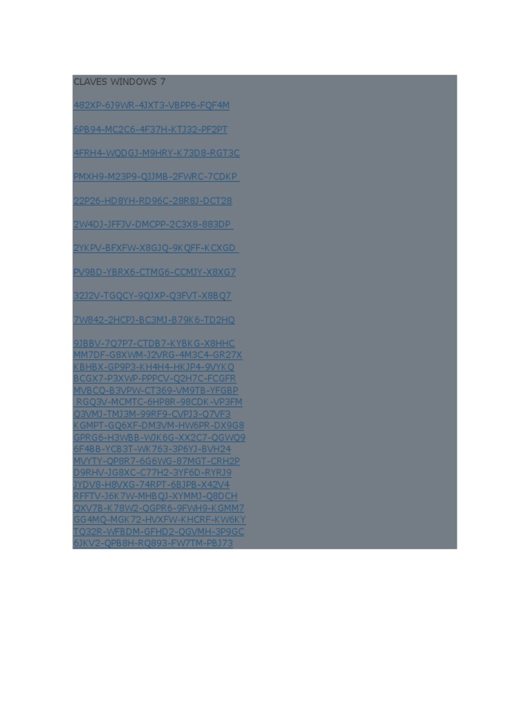 Claves Windows | PDF