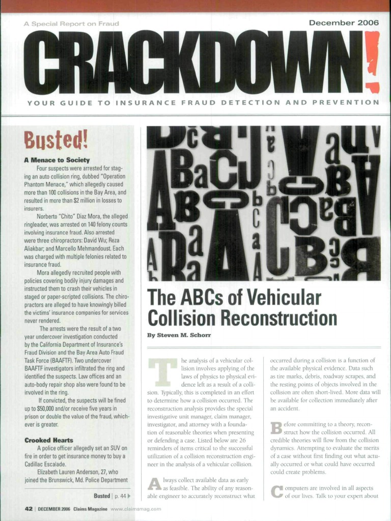 The ABCs of Vehicular Collision Reconstruction | PDF | Expert | Traffic ...