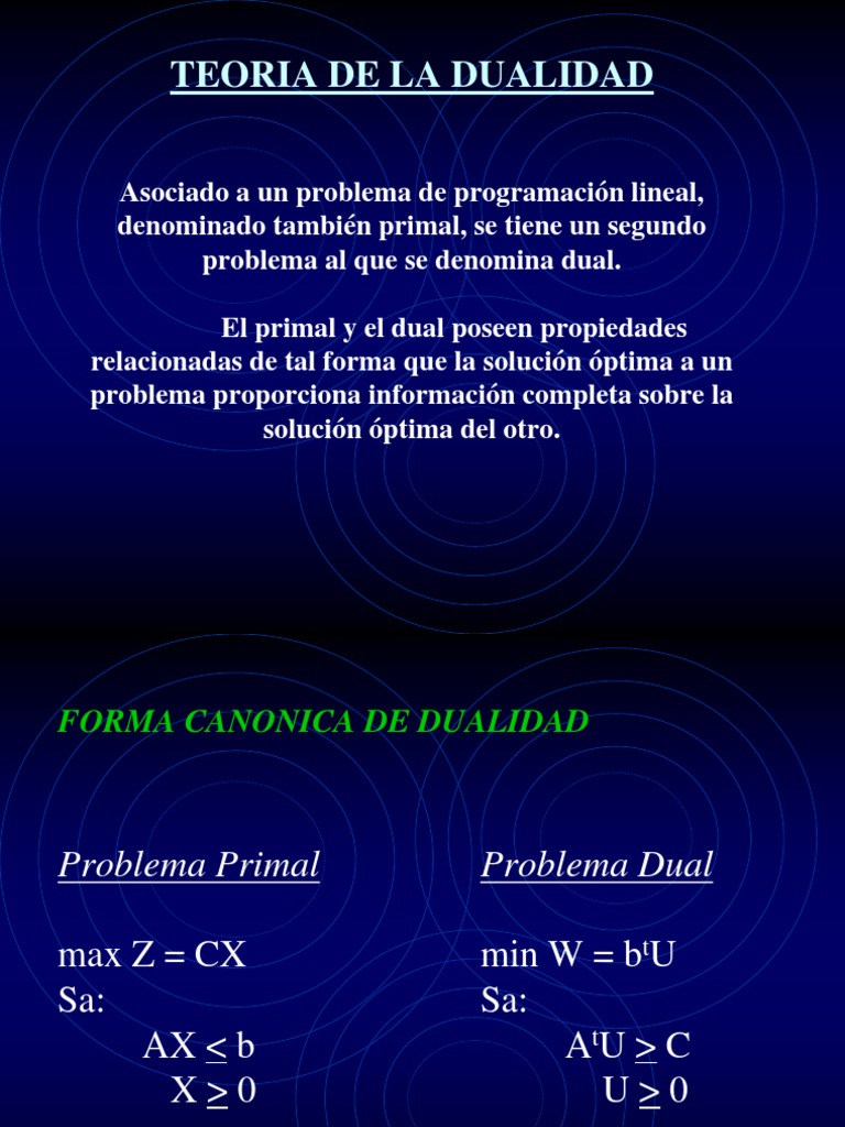 Teoria de La Dualidad | Programación lineal | Optimización Matemática | Prueba gratuita de 30 ...