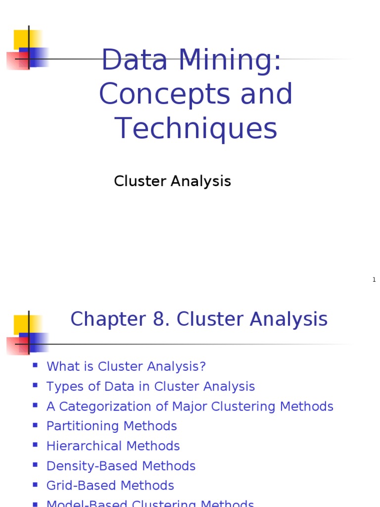 Data Mining: Concepts and Techniques: Cluster Analysis | PDF | Cluster Analysis | Applied ...