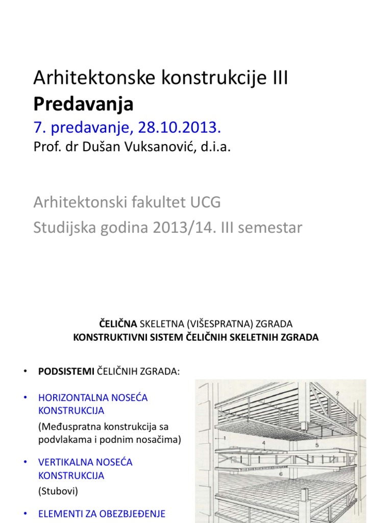 AK III 7.predavanje 13-14 Celicne Zgrade 1 | PDF