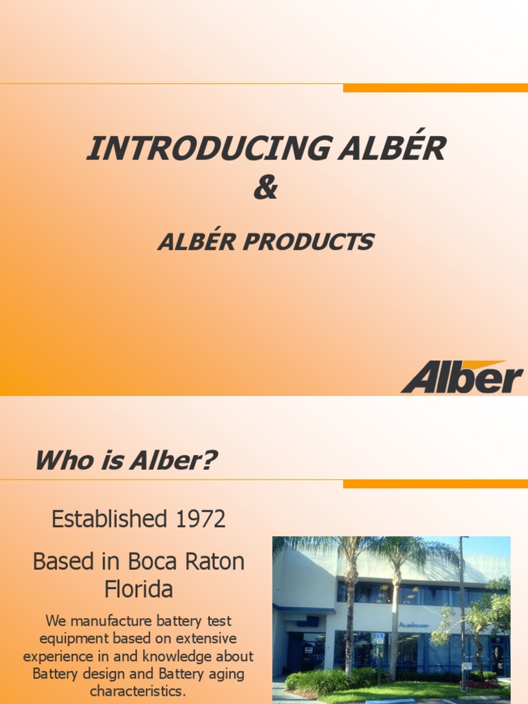 Introducing Alber - Pps | PDF | Battery (Electricity) | Electrical ...