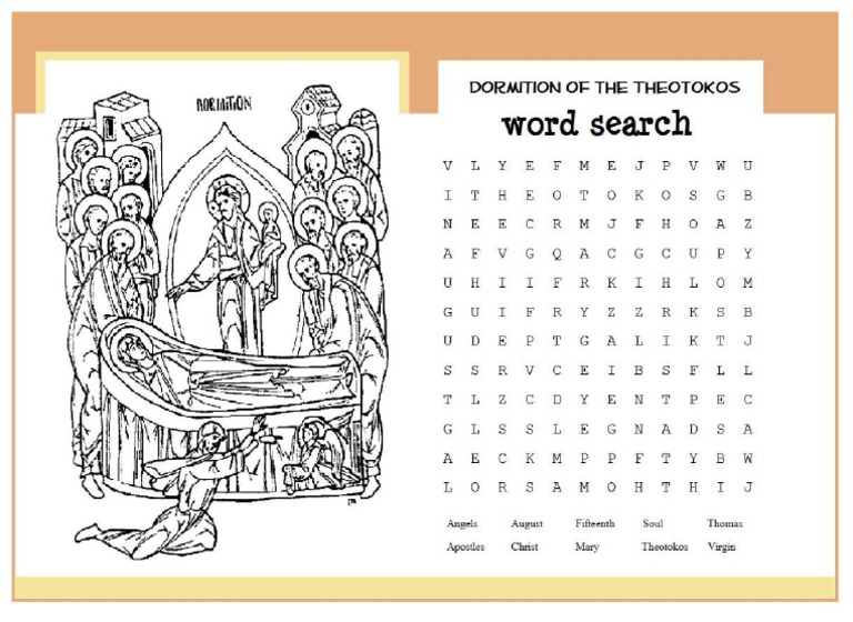 Orthodox Dormition Word Search2 | PDF