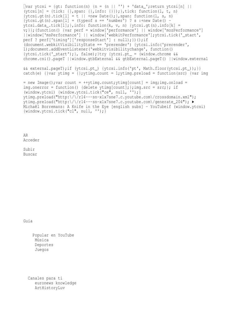 Michaël Borremans A Knife in The Eye (English Subs) - YouTube | PDF ...