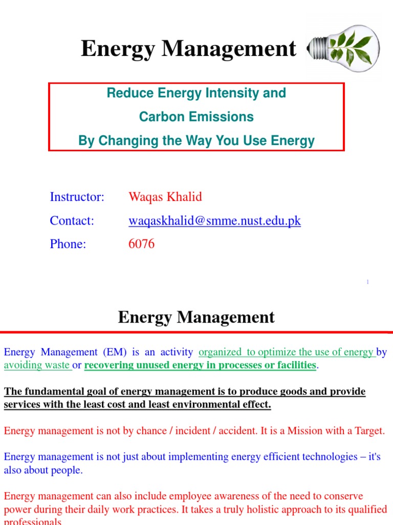 Energy Management | PDF | Energy Management | Efficient Energy Use