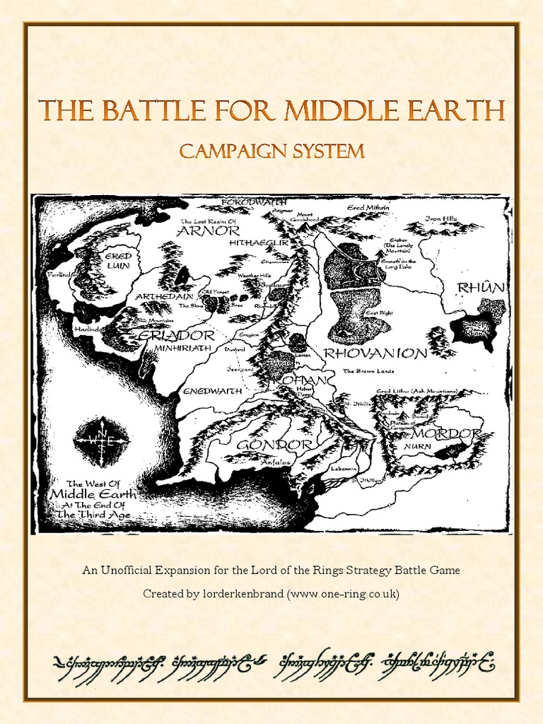 The Battle For Middle Earth Campaign Rules (V2) | PDF | Fortification ...