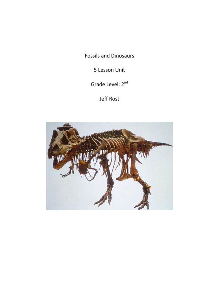 Fossils and Dinosaurs Unit | PDF | Educational Assessment | Dinosaurs