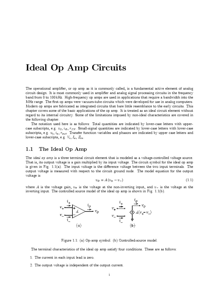Ideal Op Amp Circuits | PDF
