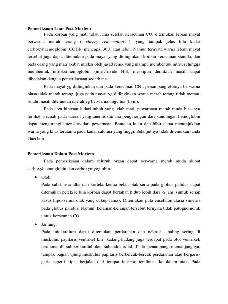 Pemeriksaan Luar Post Mortem | PDF