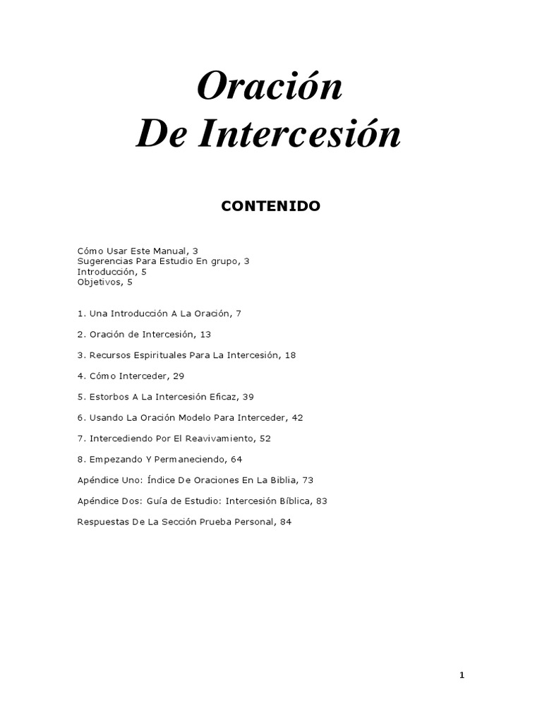 Oración de Intercesión.docx | Sacerdote | Oración