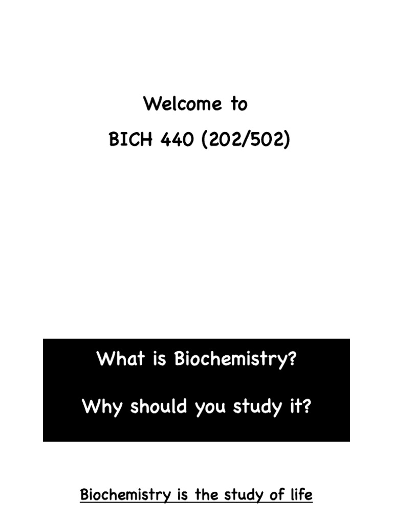 Chapter 1 - Biochemistry 440 | PDF | Biochemistry | Chemistry