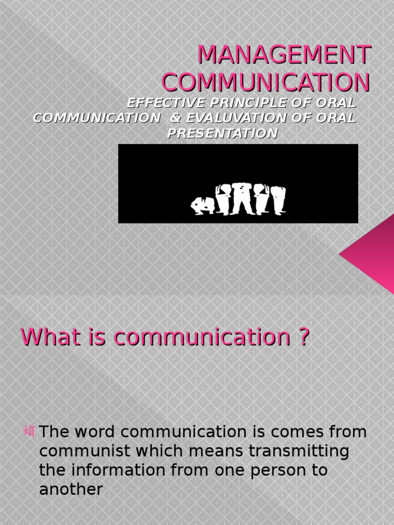 Principles of Effective Oral Communication | PDF | Body Language | Audience