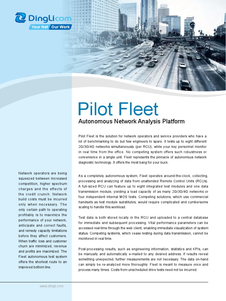 Pilot Fleet Brochure | PDF | Real Time Computing | 3 G