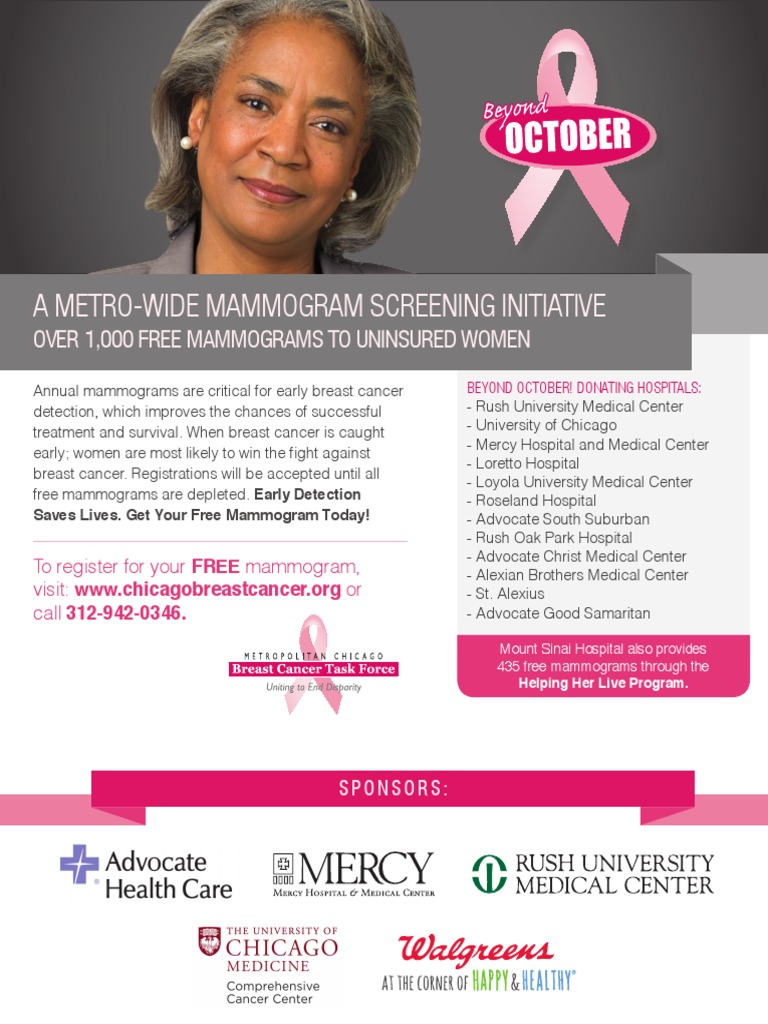 A Metro-Wide Mammogram Screening Initiative: Over 1,000 Free Mammograms ...