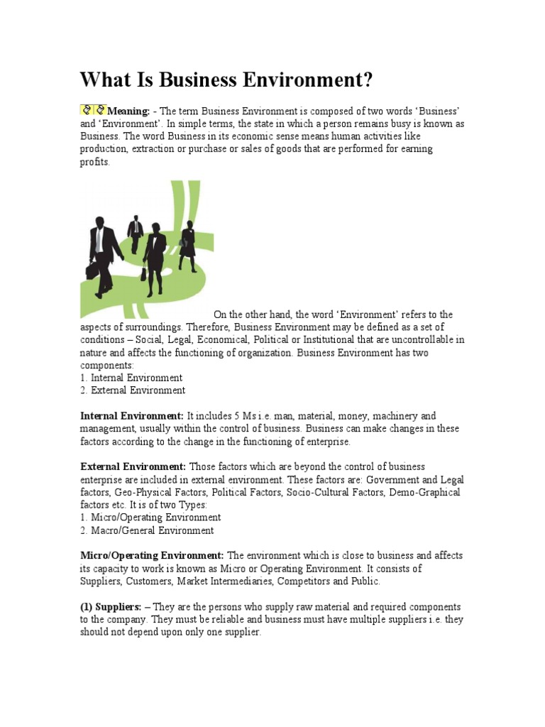What Is Business Environment | Download Free PDF | Natural Environment ...