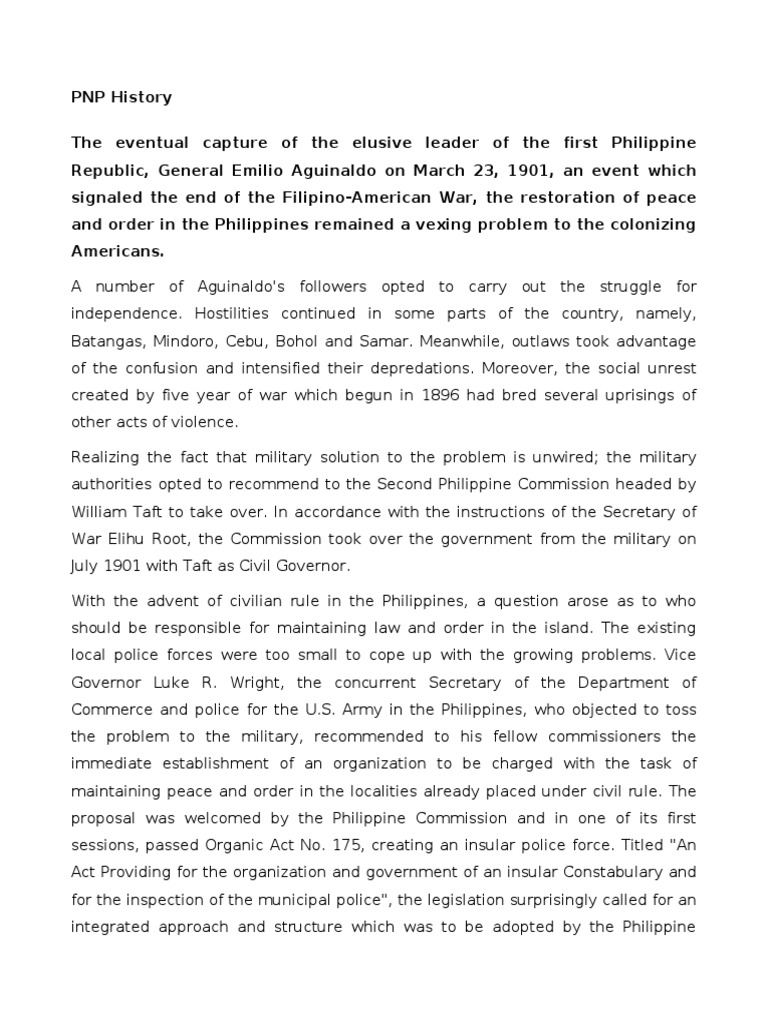 History of PNP. | Download Free PDF | Regiment | Police