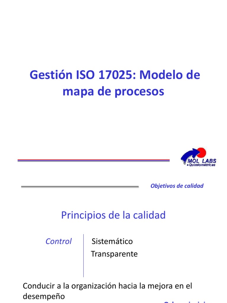 Gestion ISO 17025. Modelo Mapa de Procesos | PDF