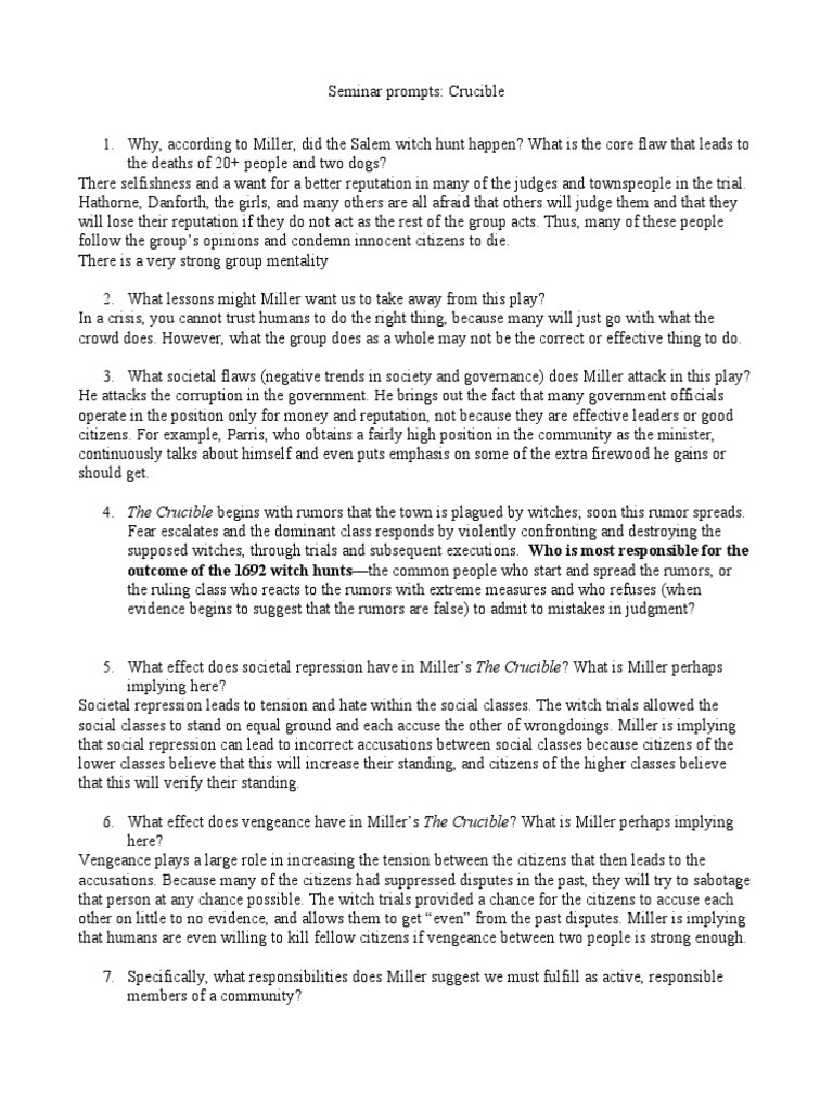 Seminar Crucible AP | Download Free PDF | Witchcraft