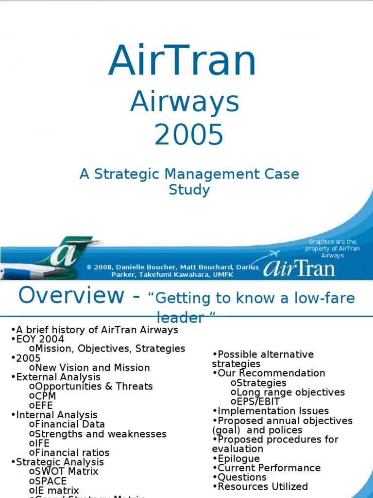 AirTran Airways Presentation | PDF | Deferral | Airlines