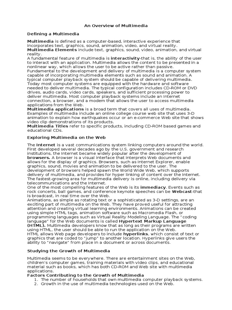 Multimedia Handouts | PDF | Multimedia | Typefaces