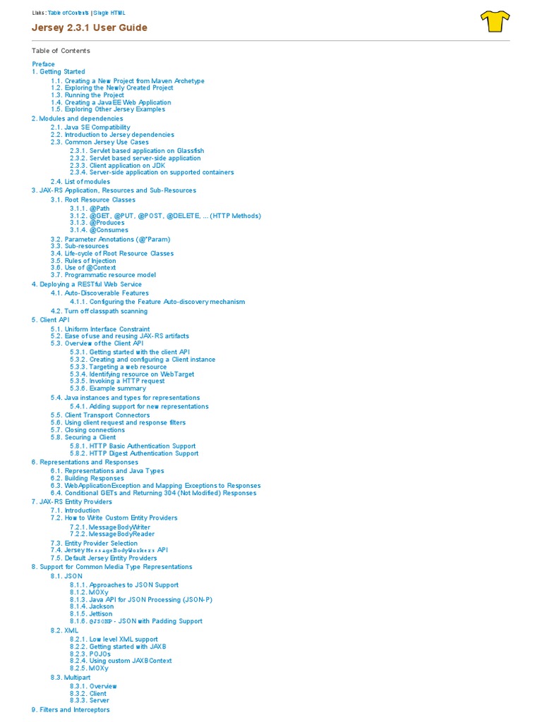 Jersey 2.3 | PDF | Application Programming Interface | Java Servlet